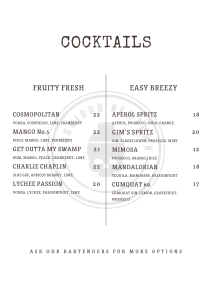 Explore an Exquisite Cocktail Bar in Newtown | Corridor Newtown